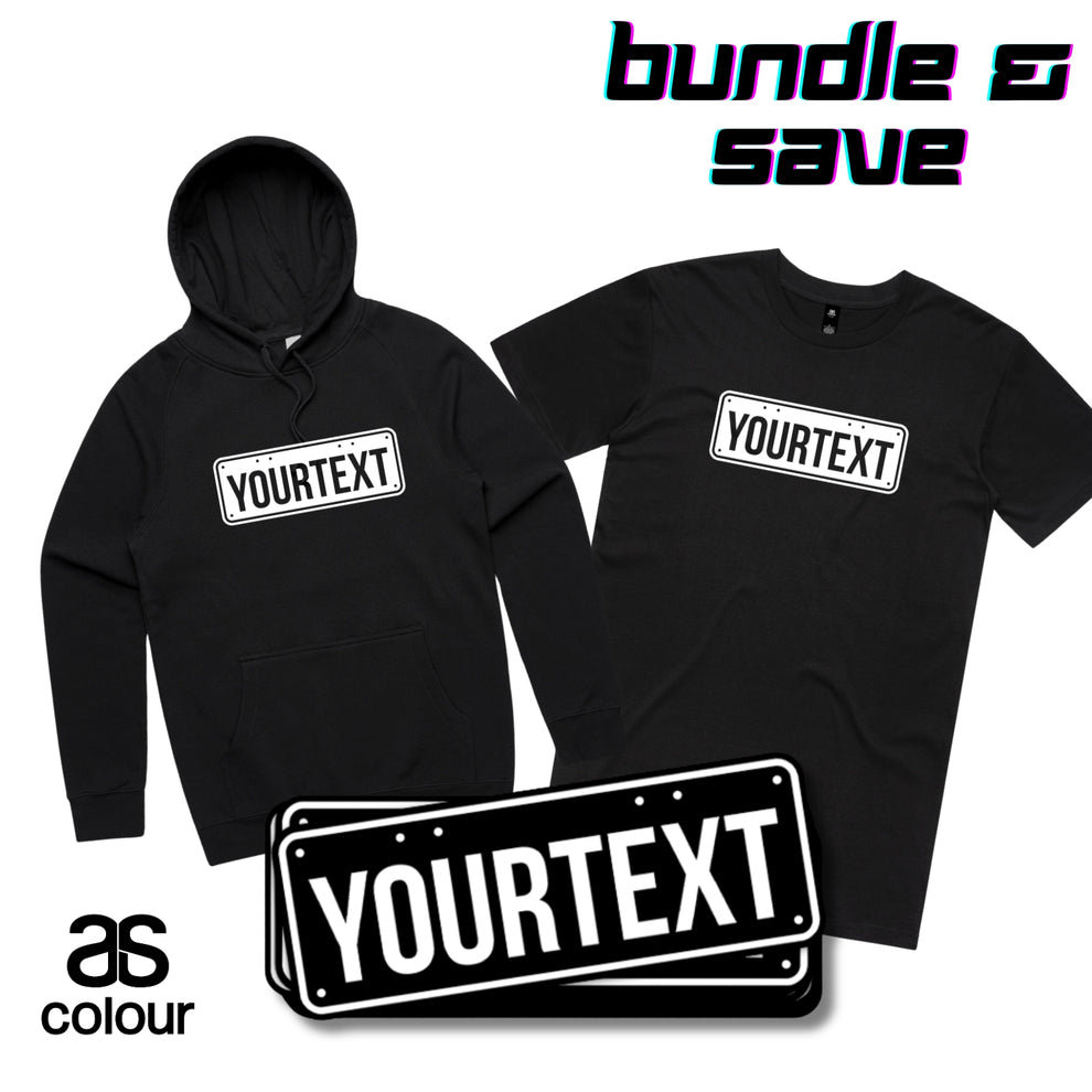 Custom Licence Plate Apparel & Stickers - BUNDLE – IVD Vinyl Co
