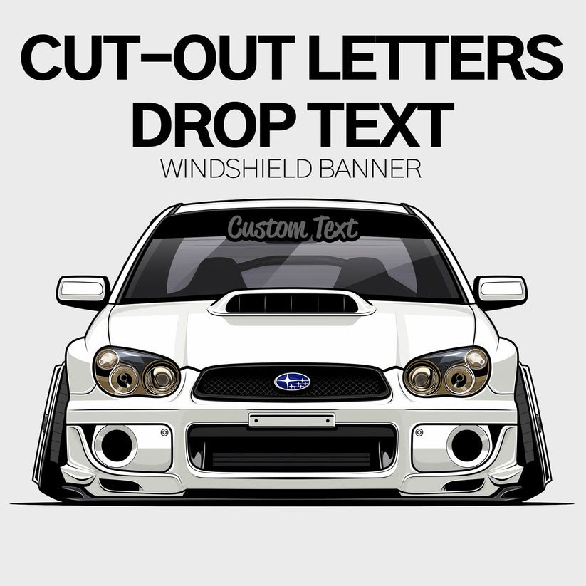 Custom Reverse Cut Drop Text Windshield Banner – IVD Vinyl Co
