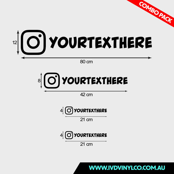 Custom Instagram Name Sticker Promo Pack – IVD Vinyl Co
