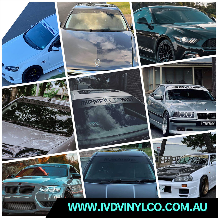 Custom Reverse Cut Windshield Banner – IVD Vinyl Co